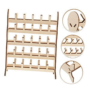 GRADENEVE Spool Stand Desktop Thread Holder Sewing Thread Holder Spool Organizer Thread Spool Holder Storage Stand for Spool Embroidery Thread Storage Sewing Thread Rack Knitting Tool Wooden
