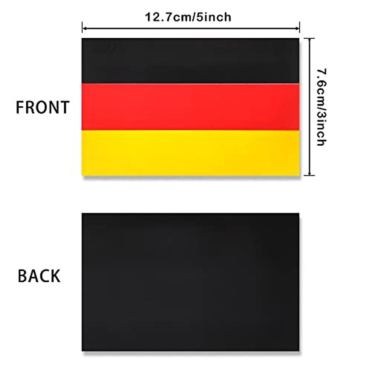 JBCD Germany German Flag Magnet Decal - for Car Truck or SUV (3 Pack, 3x5 Inches)
