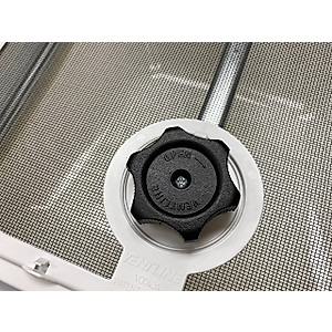 classAcustoms VL-W-1G | 14" RV Roof Vent | White Lid | Non-Powered | w/ 1" Garnish Trim Ring