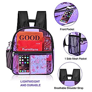 USPECLARE Clear Backpack for Stadium Approved 12×6×12, Water proof Clear Bag for Stadium Events and Concert Work Sport Event