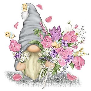 Gnome Flower Diamond Painting Kits,5D Diamond Painting Kits for Adults Kids DIY Diamond Art Kits Full Round Drill Diamond Dots Painting with Diamonds Gem Art and Crafts Gnome Home Decor 12X12inch