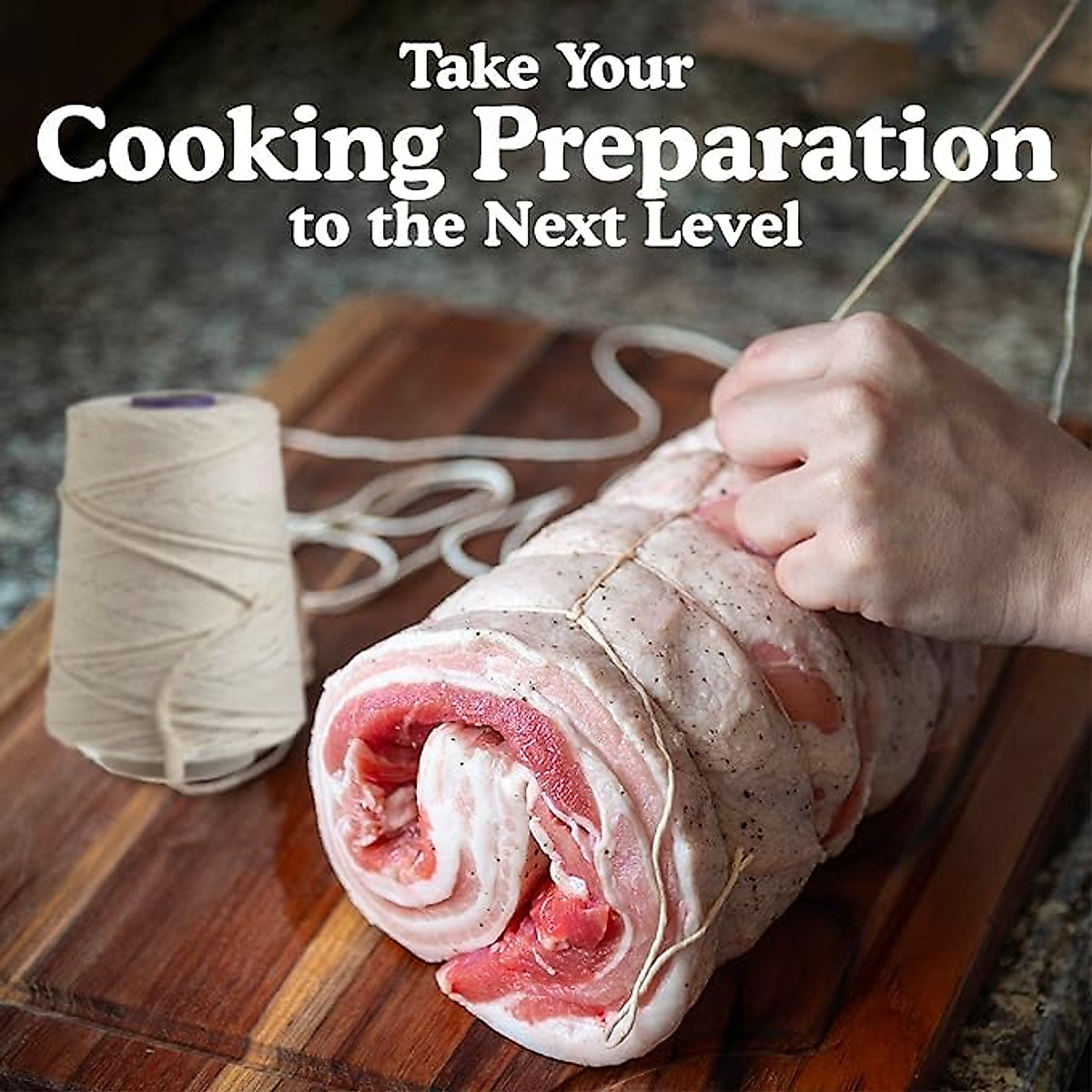 Regency Wraps Cotton Butchers Cooking Twine For Meat Trussing, Food Prep, Natural, 500 ft Cone (Pack of 1)