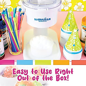 Hawaiian Shaved Ice Kid-Friendly Snow Cone Machine, 120V, White