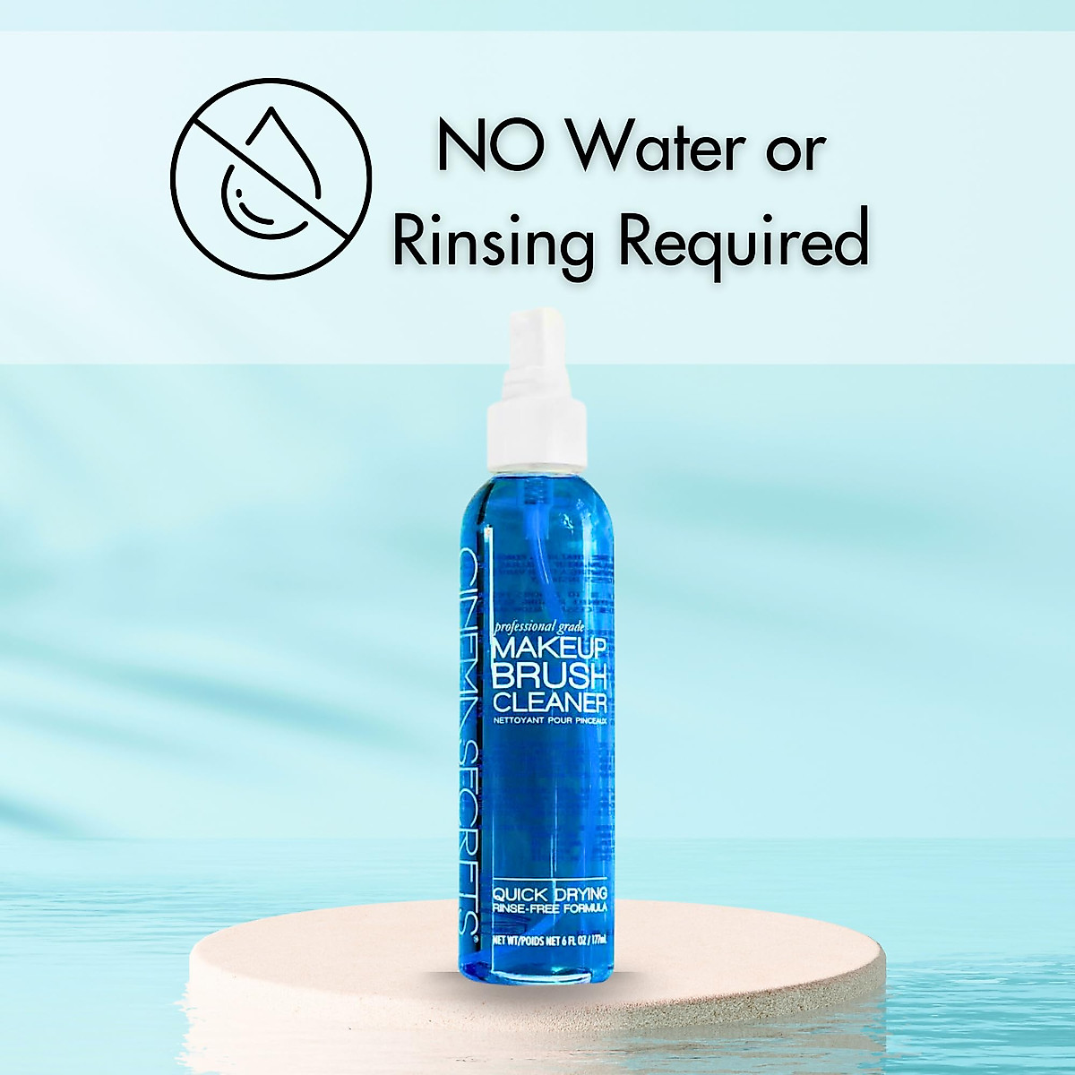 Cinema Secrets Professional Makeup Brush Cleaner Spray, 6 fl oz, Vanilla