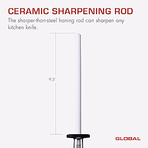 Global G-45 - 9 1/2 inch Ceramic Sharpening Rod