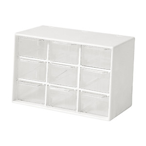 Vaveren Mini Drawer Organizer for Desk Desktop Storage Box Large Capacity Beads Organizer for Home Room Jewelry Oragnizer DIY Crafts, 9 Drawers White