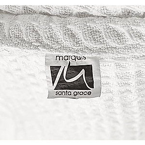 Santa Grace Honeycomb Thermal Waffle Blanket 100% Cotton Queen Ivory