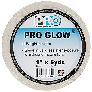 ProTapes Pro Glow Phosphorescent Vinyl Glow in the Dark Tape, 18 mils Thick, 5 yds Length x 1" Width (Pack of 1)