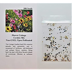 David's Garden Seeds Flower Cottage Garden Mix 4134 (Multi) 200 Non-GMO, Heirloom Seeds