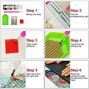 Snowplanet Deer Diamond Mosaic Painting- Diamond Art Kits for Adults,Full Drill Diamond Mosaic Painting Kits,5d Gem Art for Adults Wall Home Decor (YNC068)