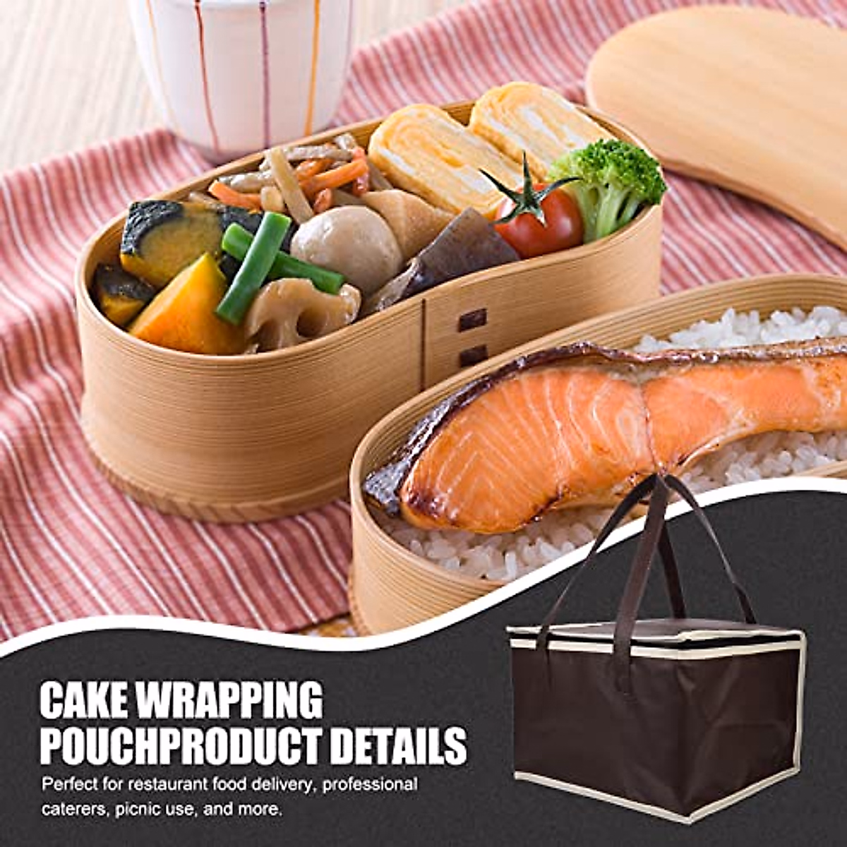 COLLBATH Aluminum Insulation Shopping for Insulated Pizza Reusable Grocery Food Carrier Food Storage Insulated Grocery Tote Coffee Non-woven Fabric