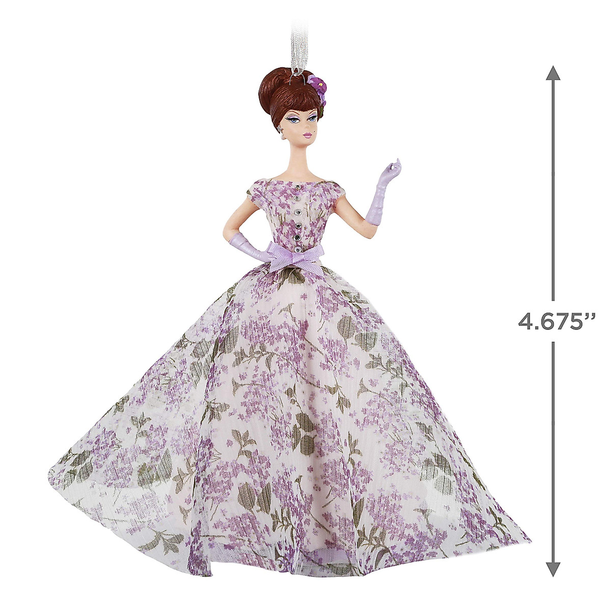 Hallmark Keepsake Christmas Ornament 2020, Barbie Violette, Porcelain and Fabric (4999QK1324)
