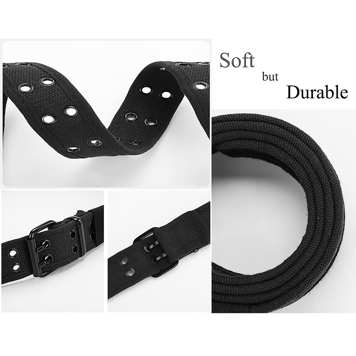 Gelante Canvas Double Grommet Hole Belt 12 Colors