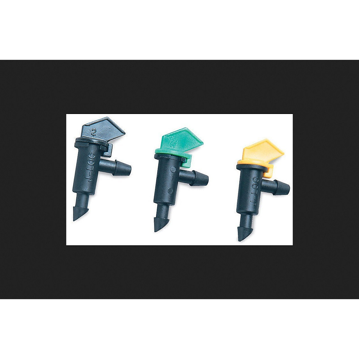 Raindrip 122010B, 2 GPH Take-A-Part Flag Dripper, Drip Irrigation Emitters for Drip Irrigation Gardening Systems, 10-Pack, Black/Green