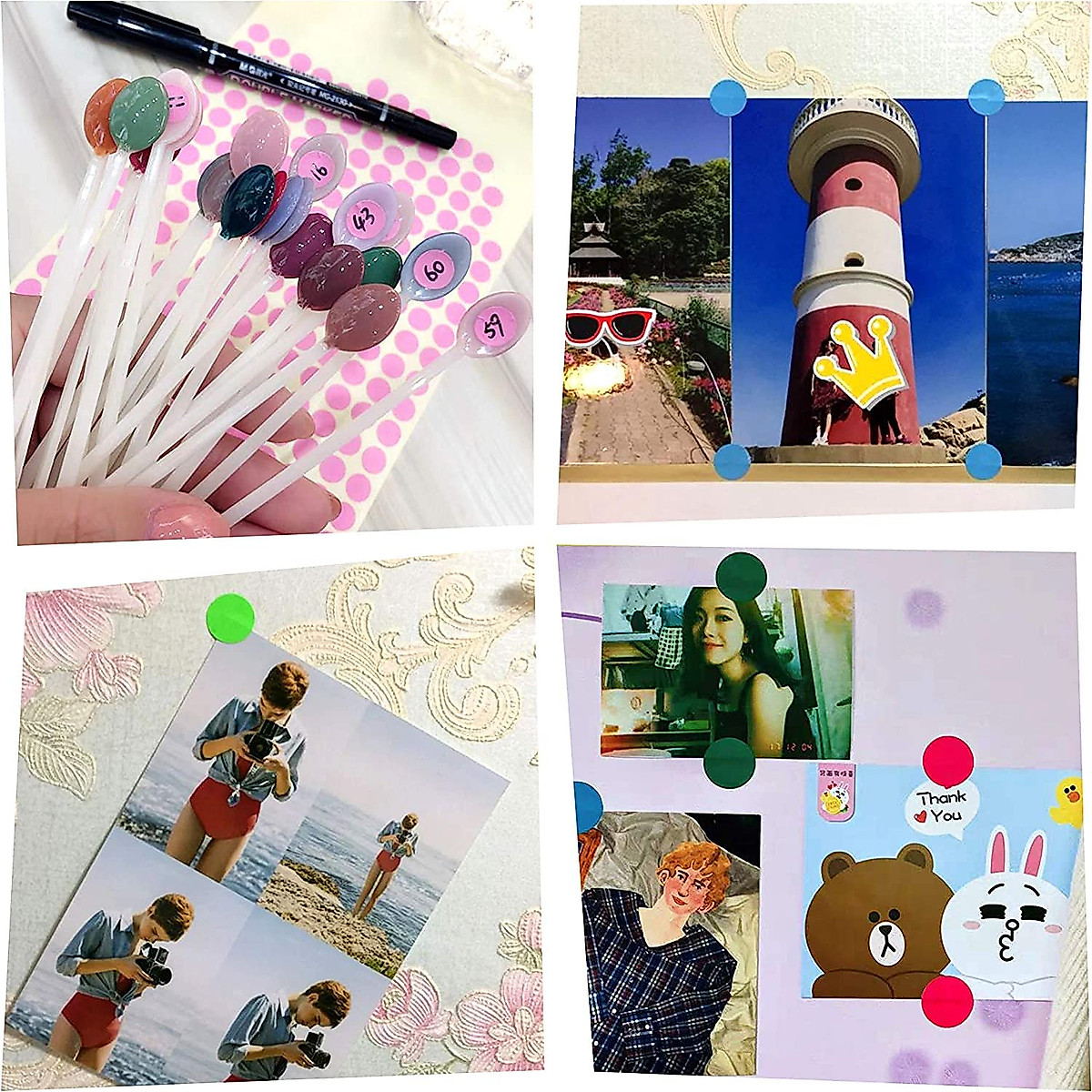 JANYUN 6528pcs Colored Dot Stickers,1/4" Small Color Labels Coding Circle Round Coding Dot Labels Stickers 16 Colors