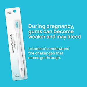 TNTN MOM'S tntnmom's | Pregnancy Extra Soft Toothbrush | Sensitive Toothbrush | Gentle and Compact Head for Oral Care | Pregnancy Toothbrush | 1EA