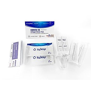 FaStep Rapid 15 Minutes COVID-19 Antigen Home Test (1 Pack, 2 Tests Total)
