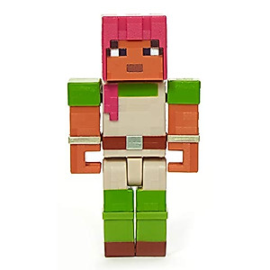 Mattel Minecraft Dungeons 3.25-in Figures 2-Pk Battle Figures, Adriene and Skeleton with Battle Accessories Age 6 and Older