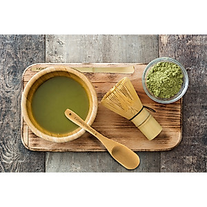 BambooWorx Matcha Whisk Set - Matcha Whisk (Chasen), Traditional Scoop (Chashaku), Tea Spoon. The Perfect Set to Prepare a Traditional Cup of Japanese Matcha Tea, Handmade from 100% Natural Bamboo