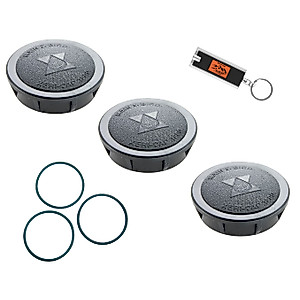 Pack Rainbird Sprinkler Head Cap and Seals, 1800XC - Rainbird 1800 Series Spray Head Cap, Sprinkler Head Cover, 1800CAPS Spray Head Cap, Xeri-Cap for 1800 Series Spray Bodies w/ LED Keychain Light