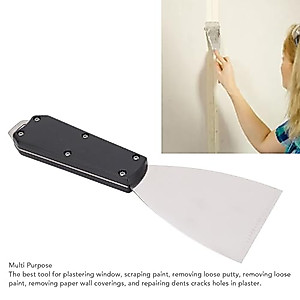 Stainless Steel Paint Scraper Tool with Ergonomic Handle for Drywall Repair, 8 Sizes 1in - 6in, Mirror Polished Surfaces, for Patching Dents, Cracks, and Holes in Plaster