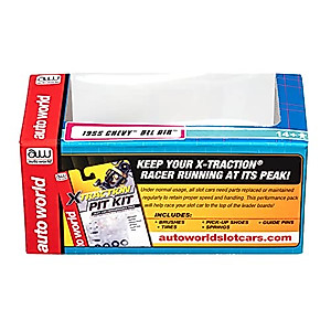 Auto World Xtraction 1955 Chevy Bel Air (Yellow/White) HO Slot Car