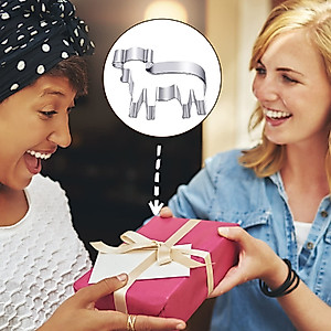 Funtery 9 Pcs Christmas Nativity Cookie Cutters Set Nativity Scene Stainless Steel Cookie Cutter Baby Jesus in Crib Star of Bethlehem Sheep Donkey Cookie Cutter for Christmas Baking