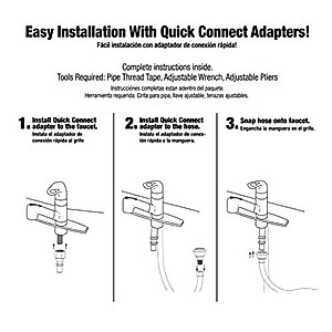 DANCO Kitchen Faucet Pull-Out Spray Hose Replacement Kit for Pullout Sprayer Heads | 57 inch Kink-Resistance Nylon Braided Faucet Hose (10912)