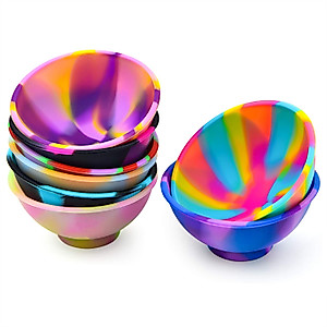 Coopay 8 Pieces Mini Silicone Bowls Multicolor Pinch Bowls Heat Resistant Snack Bowls Prep and Serve Bowls, Unbreakable, Flexible, 1.75 Oz (Mixed Colors)