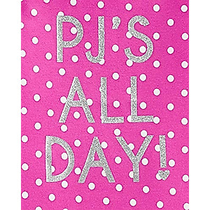 Simple Joys by Carter's Girls' 6-Piece Snug Fit Cotton Pajama Set, Black Unicorn/Blue Tortoise/Grey Heather/Pink Polka Dot, 8