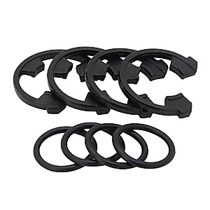 RURBRIN (4+4PCS) 3/4" Water Softener Clip and O-Ring Kit Compatible with GE Kenmore Eco Pure Eco Water Softener, Replace Parts for 7116713 and 7170288