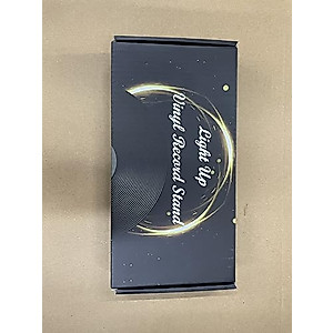 YuanDian Now Playing Vinyl Stand, Light up Now Spinning Record Stand, Wooden Acrylic Holder for Vinyl Album Display Storage, Vinyl Record LED Display Storage Collection Holder