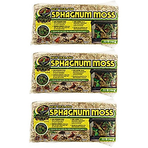 Zoo Med (3 Pack) New Zealand Sphagnum Moss.33-Pound Each