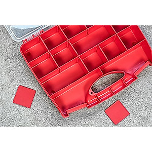SE Red Organizer/Storage Container with Lid and 17 Compartments - 87118DB