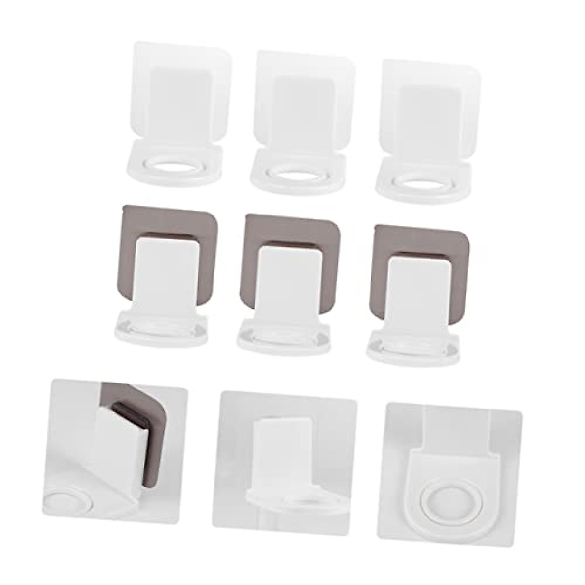 Zerodeko 6 Pcs Shower Gel Holder Body Wash Container Trace-free Storage Holders Novel Shampoo Bottle Hangers Bracket Pp No Trace