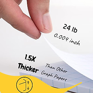 Mr. Pen- Graph Paper, 2x2 (2 Squares per inch), 8.5"x11", 55 Sheets, Grid Paper, Graphing Paper, Graph Paper Pad, Math Graph Paper, Grid Paper Pad, 1/2 Inch Graph Paper, Square Paper, Math Paper