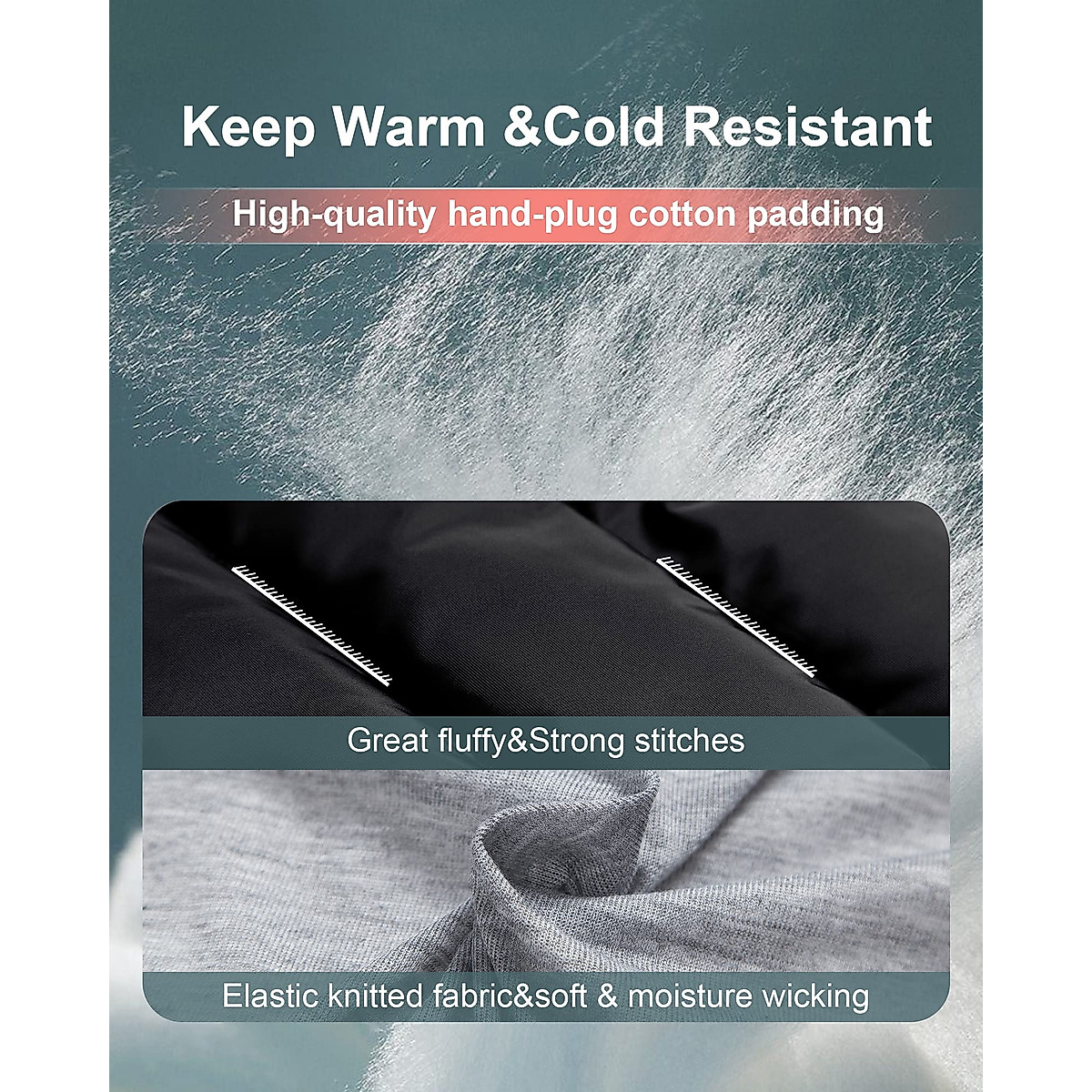 CREATMO US Women's Warm Winter Vest Thick Padded Puffer Vest Waistcoat With Detachable Hood Black L