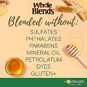 Garnier Whole Blends Sulfate Free Remedy Honey Treasures Replenishing Shampoo and Conditioner Set for Very Damaged Hair with Sample, 12 Fl Oz, 1 Kit (Packaging May Vary)