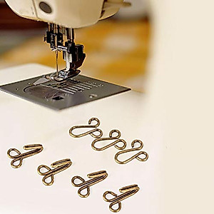 Sheens 10Set 28MM/1.1in Covered Hook & Eye Closures for Bra and Clothing Over Coat Underwear(Bronze)