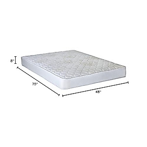 Mattress Solution Gentle Firm Tight top Innerspring Fully Assembled Mattress, Good for The Back, 75" x 48", Beige