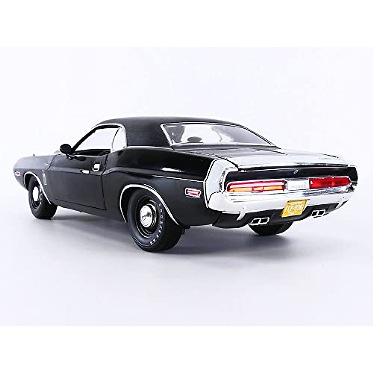 1970 Challenger R/T 426 HEMI The Black Ghost Black with White Tail Stripe 1/18 Diecast Model Car by Greenlight 13614