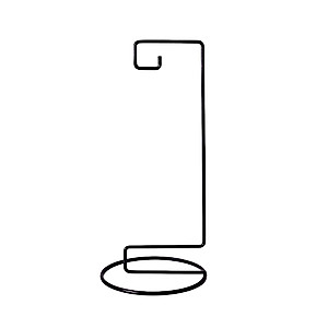 YY YEARCHY Ornament Display Stand Iron Hanging Stand Flower Pot Rack Holder Pothook for Hanging Glass Globe Air Plant Terrarium Witch Ball Home Wedding Christmas Decoration (9.07"x4.13"x4.13", Black)