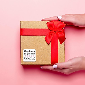 Littlefa 1.5” Thank You for Your Order Snap Share Stickers,Thank You Stickers,Bakeries Stickers,Handmade Stickers,Small Business Stickers, Envelopes Stickers, Gift Bags Packaging 500 PCS