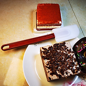 Flexible Rubber Spatulas, Silicone Spatula Set, Soft Rubber Spatula Scraper 9.5 Inches, Commercial Spatula, Silicone Scraper Spatula, Silicone Rubber Spatula Set Resistant to 500℉ (2 Scrapers 9.5")