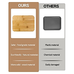 Wooden Food Storage Lids for Pyrex 7210-PC 3-Cup Rectangular Storage Cover Lids Replacement for Pyrex Container 7210-PC Glass Bowls -2 Pack (Container not Included)