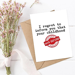 Funny 18th Birthday Card For Men Or Women With Envelope - Joke Card For Someone Who Is Turning 18 Years Old - Original And Unique Present Idea For Son - Daughter. - Your Childhood