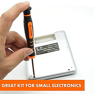 Precision Screwdriver Set of 6, TECKMAN Phillips and Flathead Screwdriver Set with Magnetic Tips and Non-Skid Handle,Small Repair Tool Kit for Eyeglasses/iPhone/Computer/Jewelry/Watch/Electronics