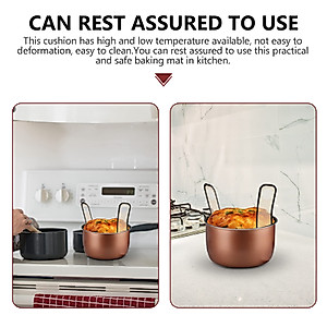 Cabilock Kitchen Mats Baking Mat for Oven Bread Baking Glass Fiber Bread Baking Mat Handle Dough Transfer Mat Bread Sling Replace Parchment Paper (Brown) Sourdough Bread