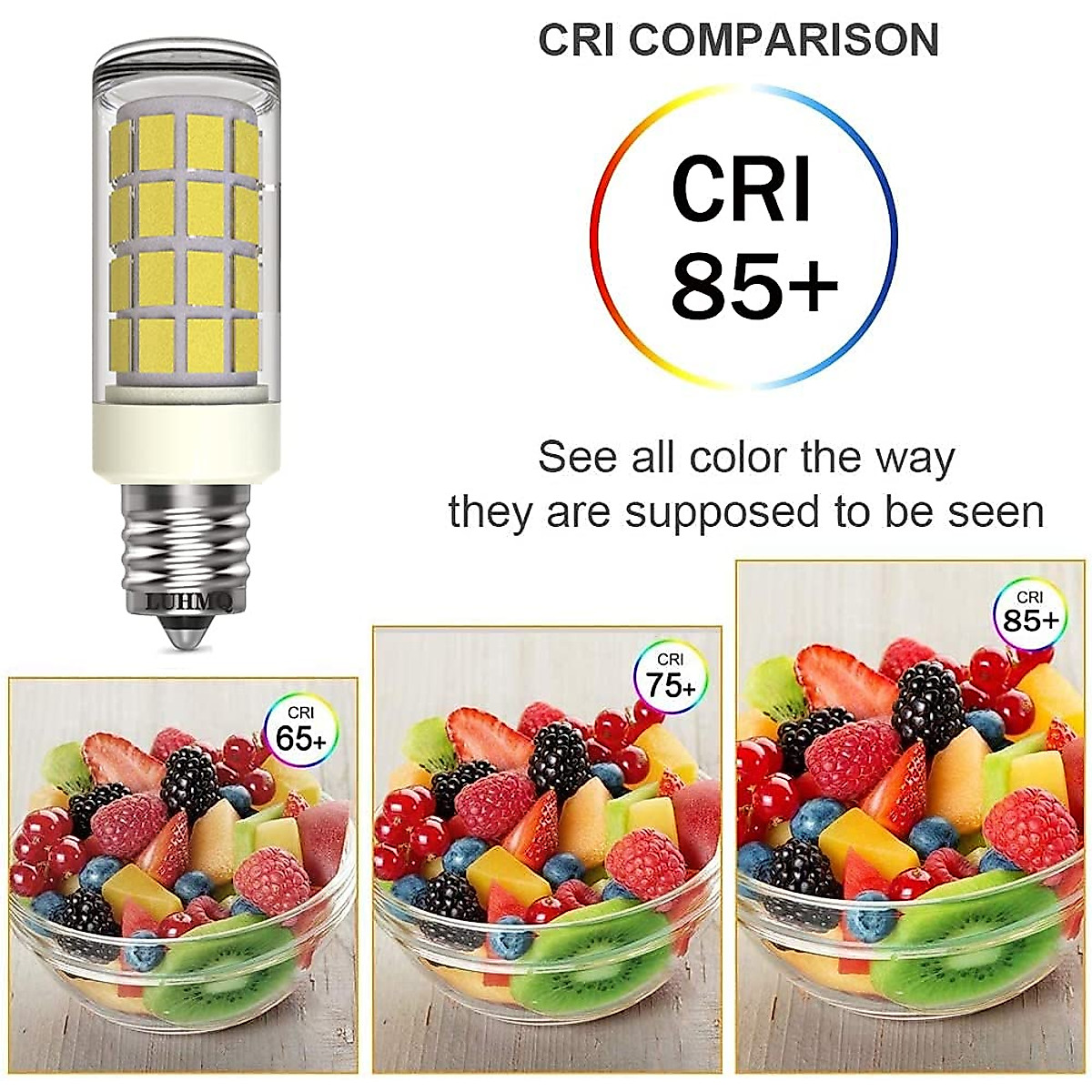 LED Bulbs 3 Pack Makeup Mirror Bulb Replacement for Cosmetic Vanity Makeup Mirror with Single Double Sided Lighted Magnification, Equivalent to 35W Incandescent Bulb 350LM AC120V(Daylight White 6000K)