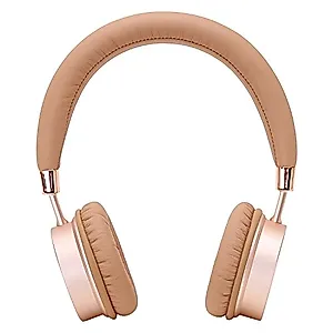 Contixo KB-200 Premium Kids Headphones with Volume Limit Controls (Max 85dB), Bluetooth Wireless Headphones Over-The-Ear with Microphone (Gold) - Best Gift
